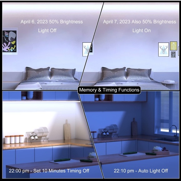 Amazon | Other | 2ft Cob 6500k White 24v Dimmable Led Strip Lights With ...